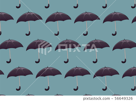 Pattern of umbrellas on blue background - Stock Illustration [56649326 ...