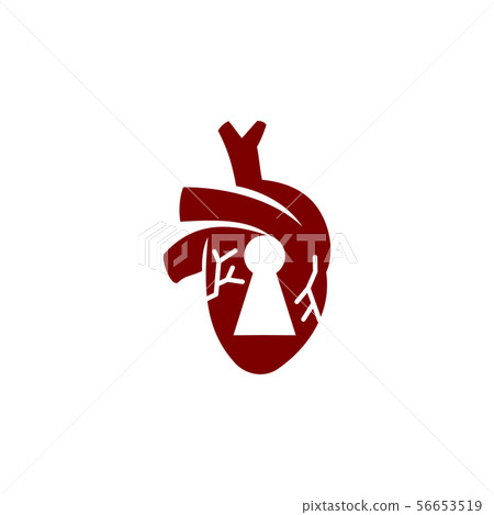 Heart attack risk vector logo icon design - Stock Illustration ...