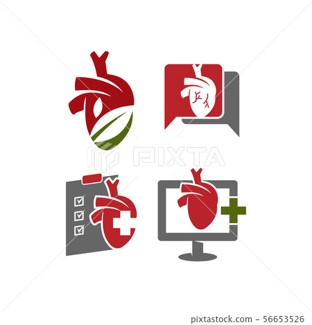 Heart attack risk vector logo icon design - Stock Illustration ...