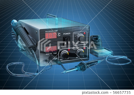 cad model of Digital Soldering Station-插圖素材 [56657735] - PIXTA圖庫