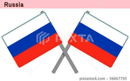 Crossed russian flag - Stock Illustration [56667793] - PIXTA