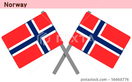 Crossed norway flag - Stock Illustration [56668776] - PIXTA