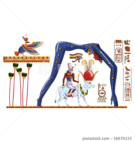 Ancient Egypt legend cartoon illustration - Stock Illustration ...