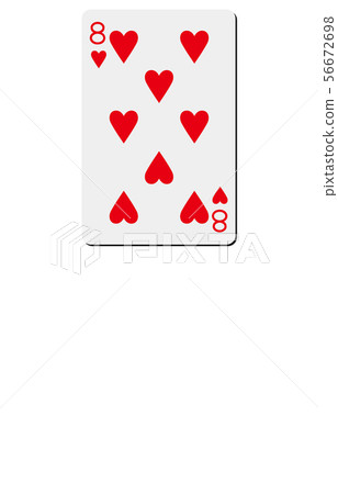 Playing card heart 8 - Stock Illustration [56672698] - PIXTA