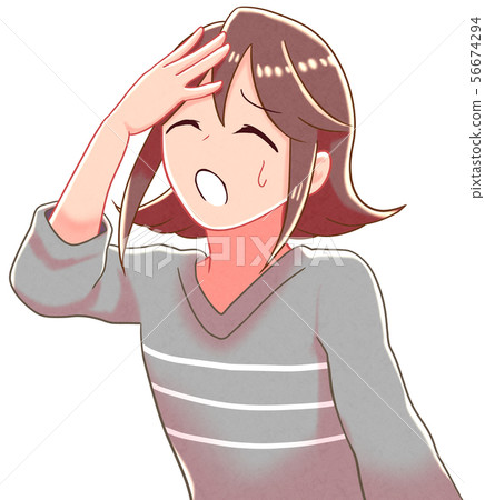 Illustration of a girl in Acha pose - Stock Illustration [56674294] - PIXTA