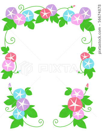 Asagao's frame - Stock Illustration [56674878] - PIXTA