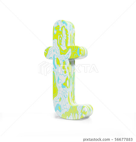 3D rendering letter small T on white... - Stock Illustration [56677883 ...
