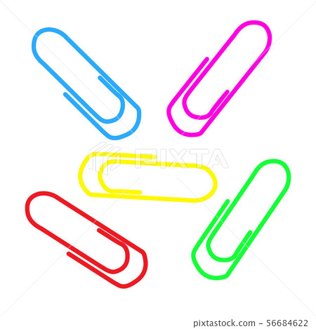 Set of color clamp, clip - Stock Illustration [56684622] - PIXTA