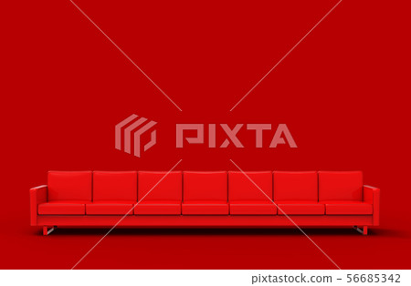 Extremely long red sofa - Stock Illustration [56685342] - PIXTA