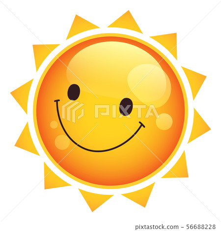 Sun_smile_cute_illustration - Stock Illustration [56688228] - PIXTA