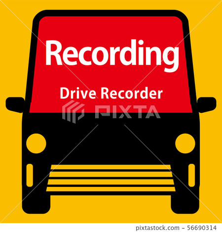Illustration of drive recorder icon / sticker... - Stock Illustration ...