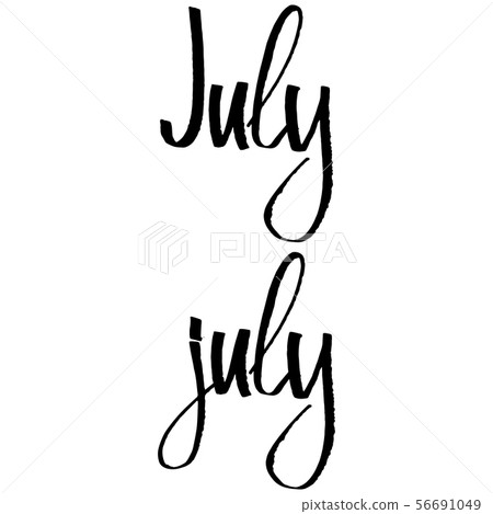 Handwritten name of month july - Stock Illustration [56691049] - PIXTA