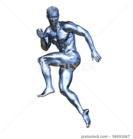 Silver male statue - Stock Illustration [56691667] - PIXTA