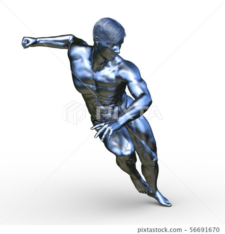 Silver male statue - Stock Illustration [56691670] - PIXTA