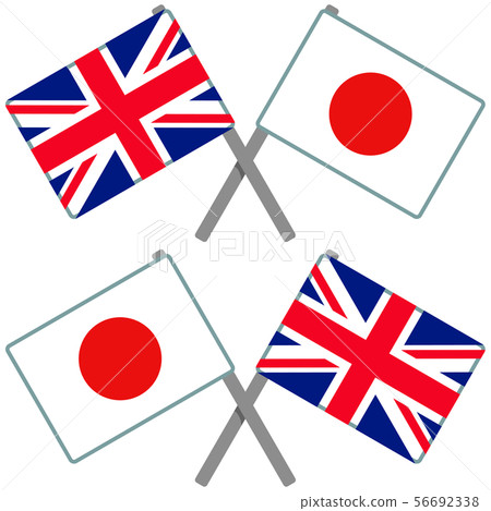 British and Japanese flags - Stock Illustration [56692338] - PIXTA