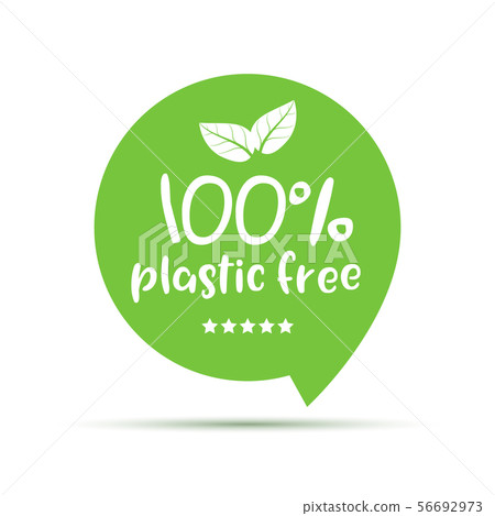 Plastic free green icon badge. Bpa plastic free... - Stock Illustration ...
