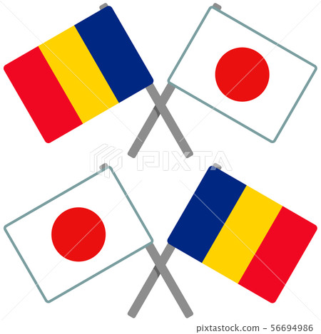 Romania and Japan flag - Stock Illustration [56694986] - PIXTA