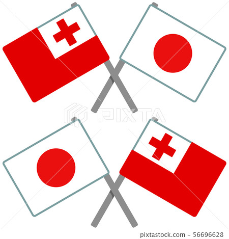 Tonga and Japanese flag - Stock Illustration [56696628] - PIXTA