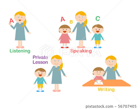 English conversation class set - Stock Illustration [56707405] - PIXTA