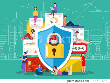 Data protection concept. - Stock Illustration [56711666] - PIXTA