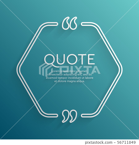 Vector template blank hex creative white quote - Stock Illustration ...