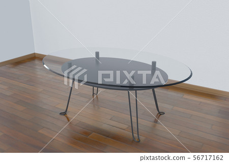 Glass table in the middle of the room (diagonal) - Stock Illustration ...