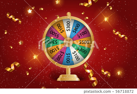 Colorful roulette wheel Chance of victory. Fortune - Stock Illustration ...