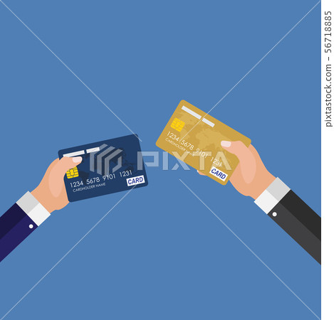 Credit Card Status Upgrade Concept. Vector - Stock Illustration ...