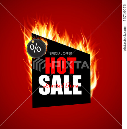 Hot Sale Fire Background Template Vector - Stock Illustration [56719076 ...