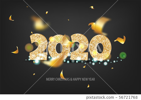 2020 new year golden banner - Stock Illustration [56721768] - PIXTA