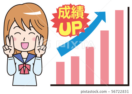 Grade Up Schoolgirl Illustration 2 - Stock Illustration [56722831] - PIXTA
