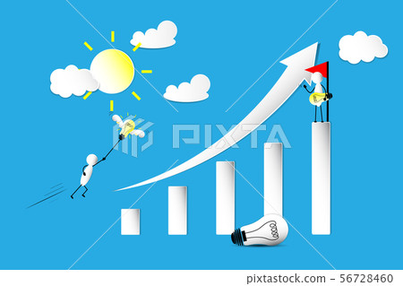 graph idea and thinking concept - Stock Illustration [56728460] - PIXTA