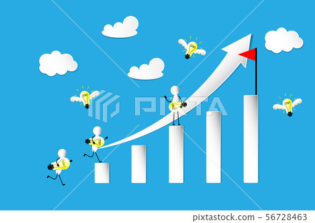 graph idea and thinking concept - Stock Illustration [56728463] - PIXTA
