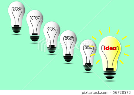 lamp in idea and leader concept - Stock Illustration [56728573] - PIXTA