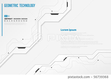 Abstract technology white template digital-插圖素材 [56739368] - PIXTA圖庫