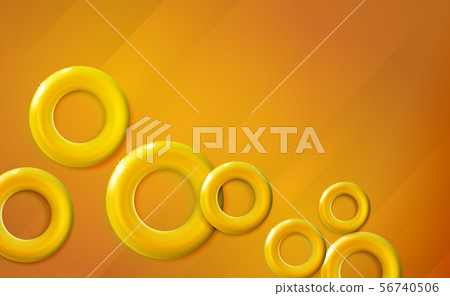 Golden, yellow rings background glossy - Stock Illustration [56740506 ...