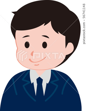 Young office worker smile suit - Stock Illustration [56741148] - PIXTA