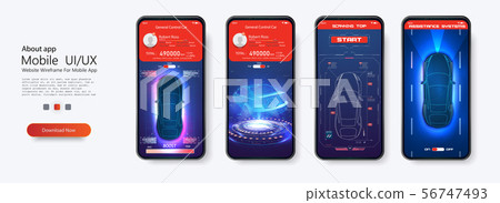 Modern design mobile application of car service - Stock Illustration ...