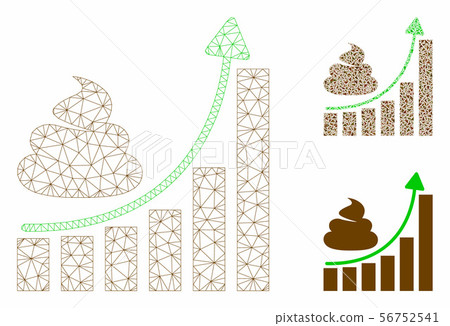 Shit Hyip Chart Vector Mesh Carcass Model and... - Stock Illustration [56752541] - PIXTA