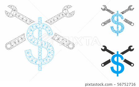 Service Price Vector Mesh Wire Frame Model and... - Stock Illustration ...