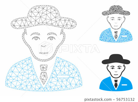 Secret Service Agent Vector Mesh 2D Model and... - Stock Illustration ...