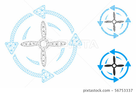 Screw Rotation Vector Mesh 2D Model and... - Stock Illustration ...
