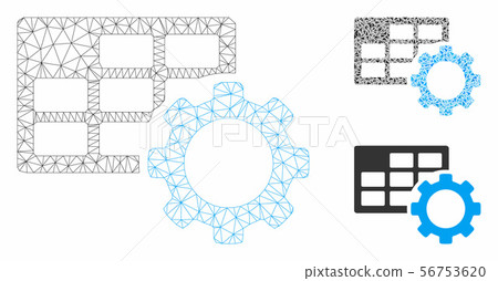 Schedule Settings Vector Mesh Wire Frame Model... - Stock Illustration ...