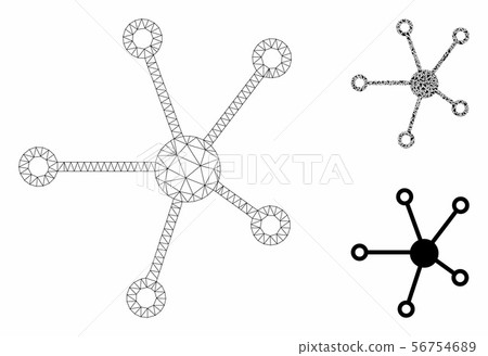 Relations Vector Mesh Wire Frame Model and... - Stock Illustration ...