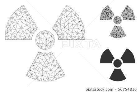 Radioactivity Vector Mesh Wire Frame Model and...-插圖素材 [56754816] - PIXTA圖庫
