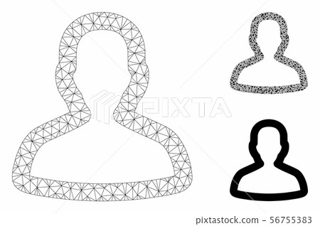 Person Vector Mesh Wire Frame Model and... - Stock Illustration ...