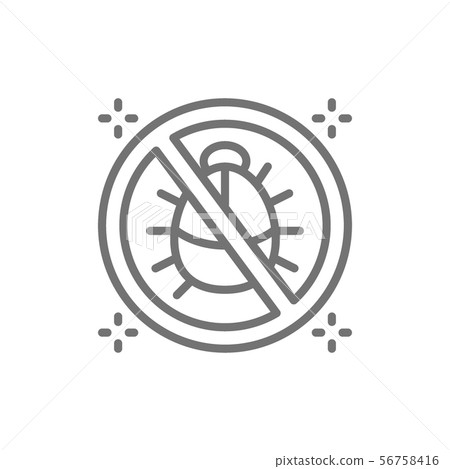 Forbidden sign with dust mites, no dust, anti... - Stock Illustration ...