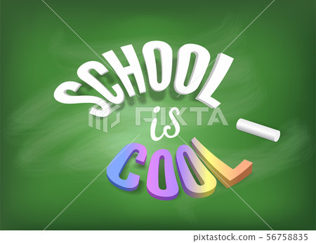 vector School is Cool banner concept. Colorful... - Stock Illustration ...