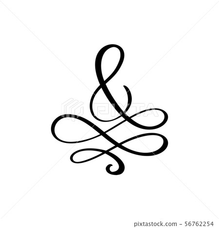 Vector Hand Drawn calligraphic floral number 8... - Stock Illustration ...