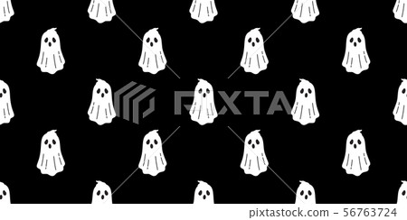 Ghost seamless pattern vector Halloween spooky - Stock Illustration [56763724] - PIXTA